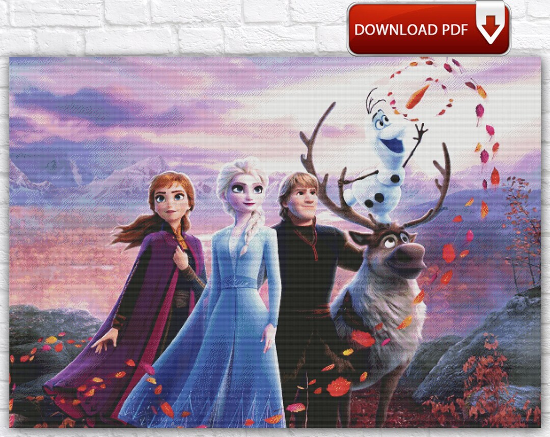 Frozen Cross Stitch Pattern / Cartoon Cross Stitch Pattern / Elsa Cross ...