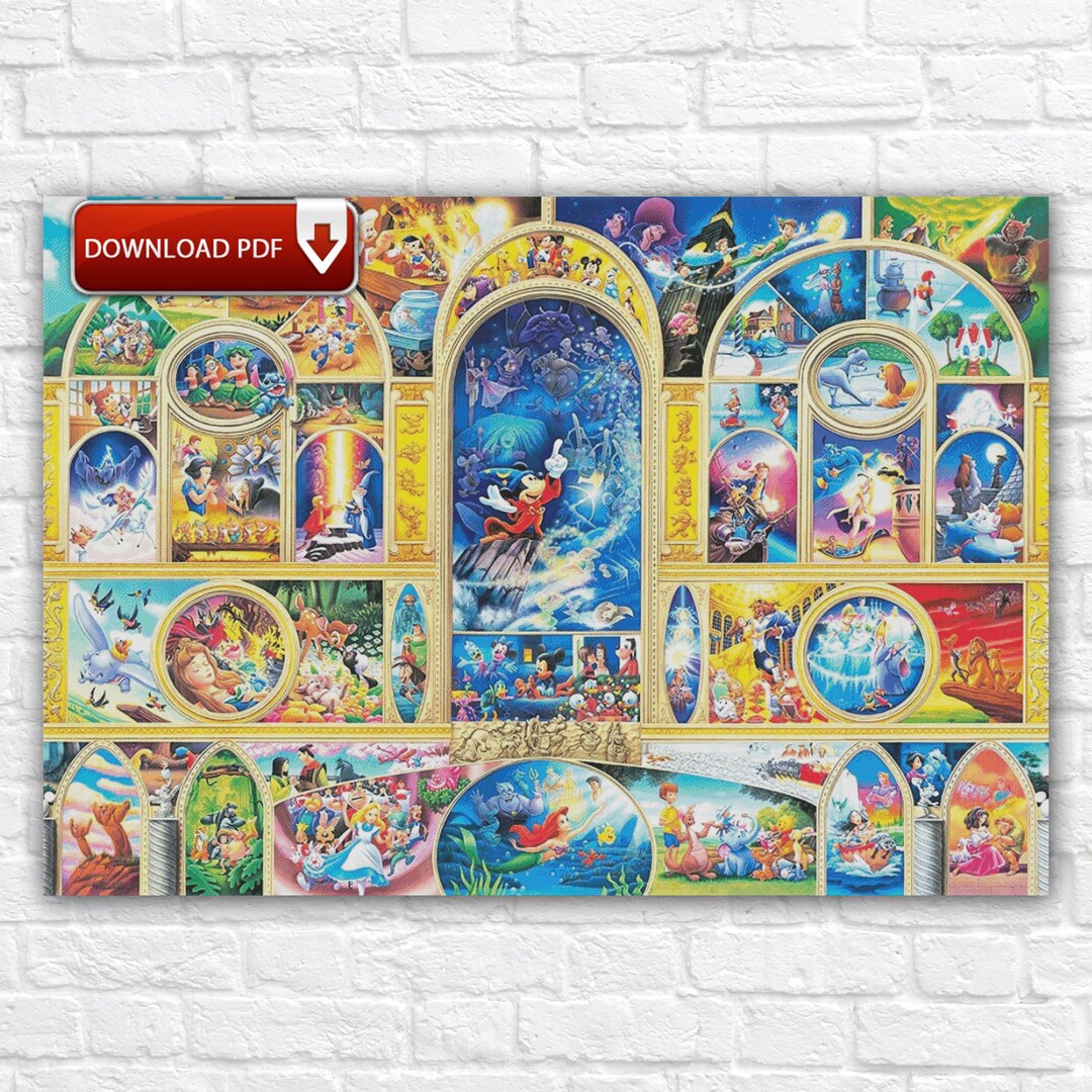 Cartoon Characters Cross Stitch Pattern / Large Cross Stitch Pattern ...
