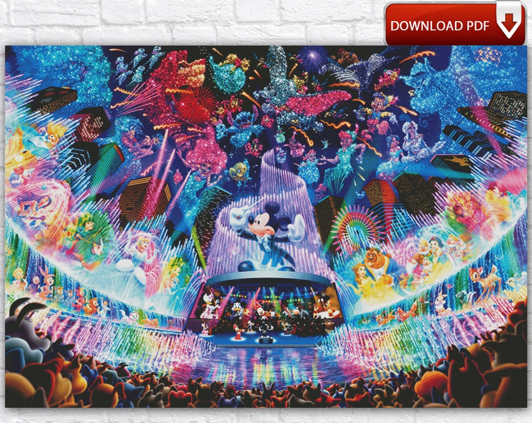 Cartoon Cross Stitch Pattern / Concert Cross Stitch Pattern / Mickey ...