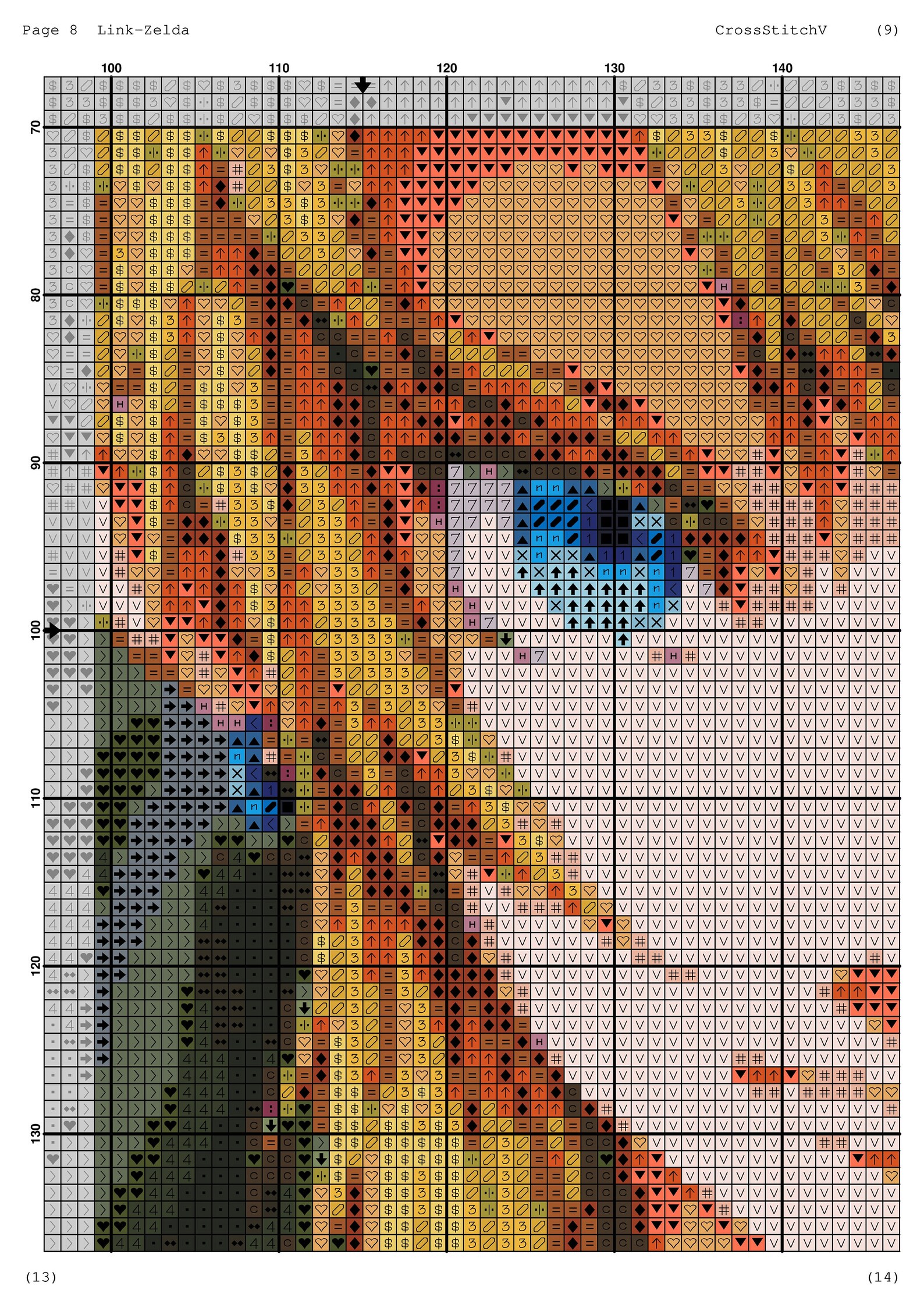Legend of Zelda Cross Stitch Pattern / Link Cross Stitch Pattern ...