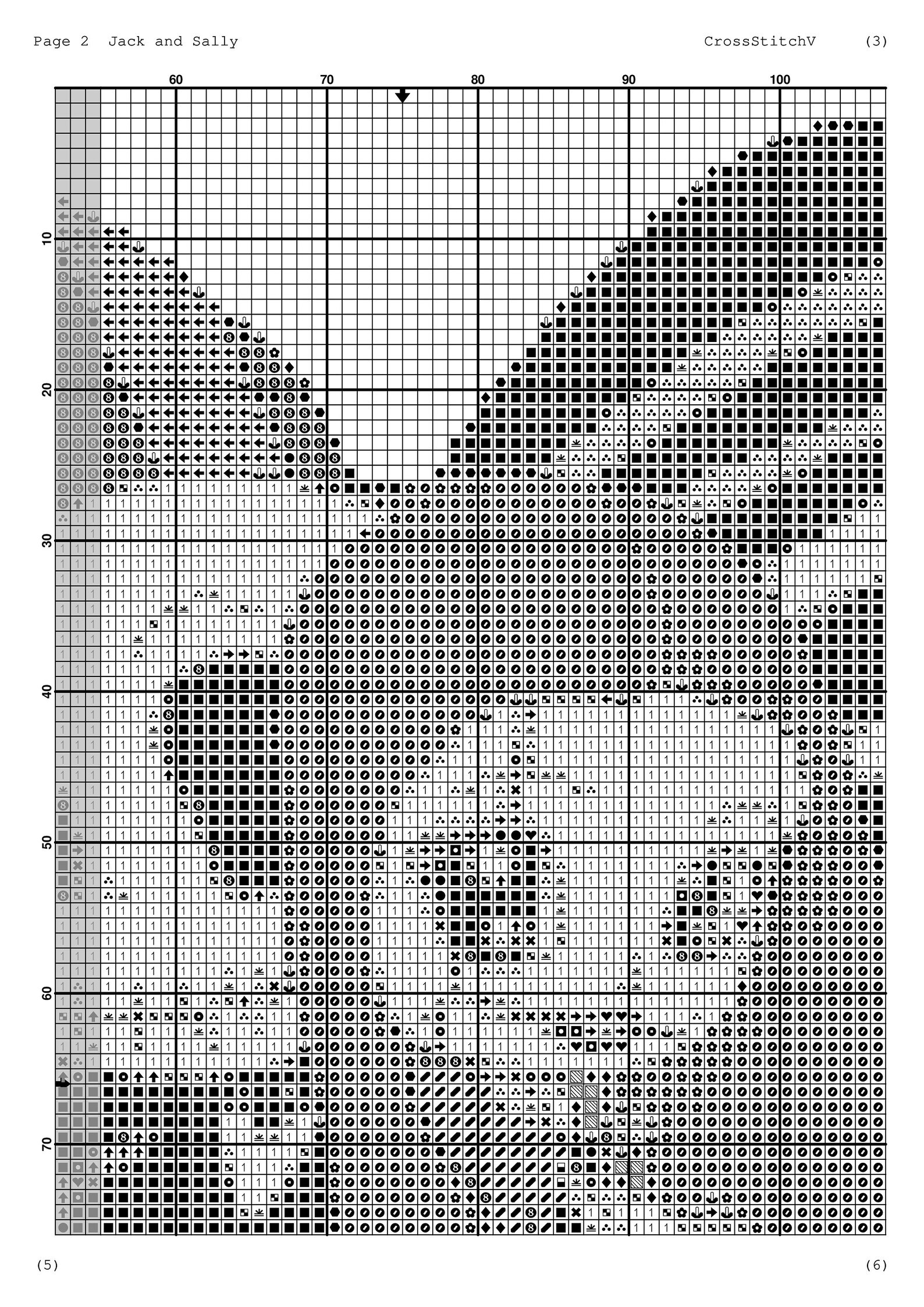 Jack and Sally Cross Stitch Pattern / Nightmare Before Christmas Cross ...