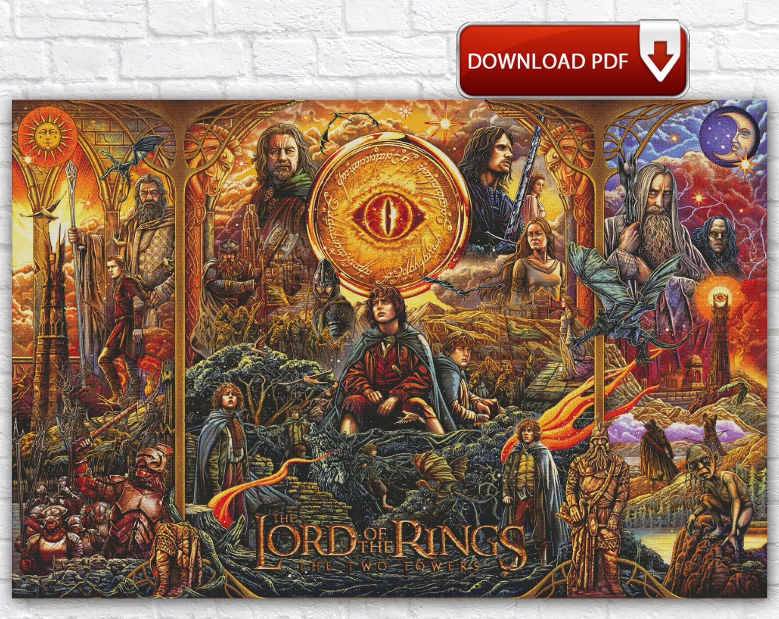 Lord of the Rings Cross Stitch Pattern / Hobbit Cross Stitch Pattern ...