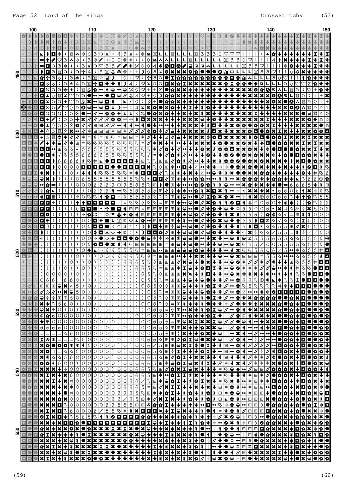 Lord of the Rings Cross Stitch Pattern / Hobbit Cross Stitch Pattern ...