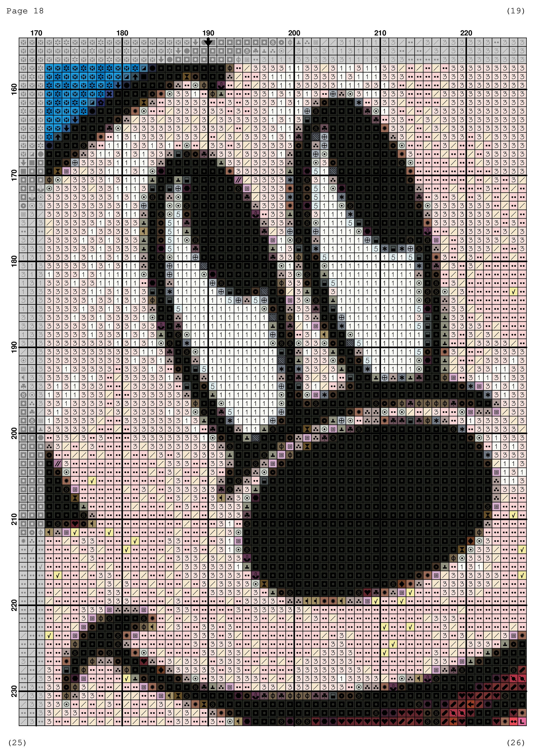 Mickey Mouse Cross Stitch Pattern / Mickey Cross Stitch Pattern ...