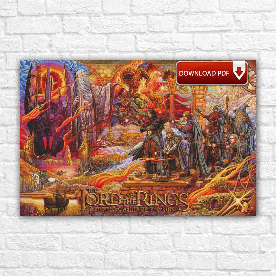 Lord of the Rings Cross Stitch Pattern / Hobbit Cross Stitch Pattern ...