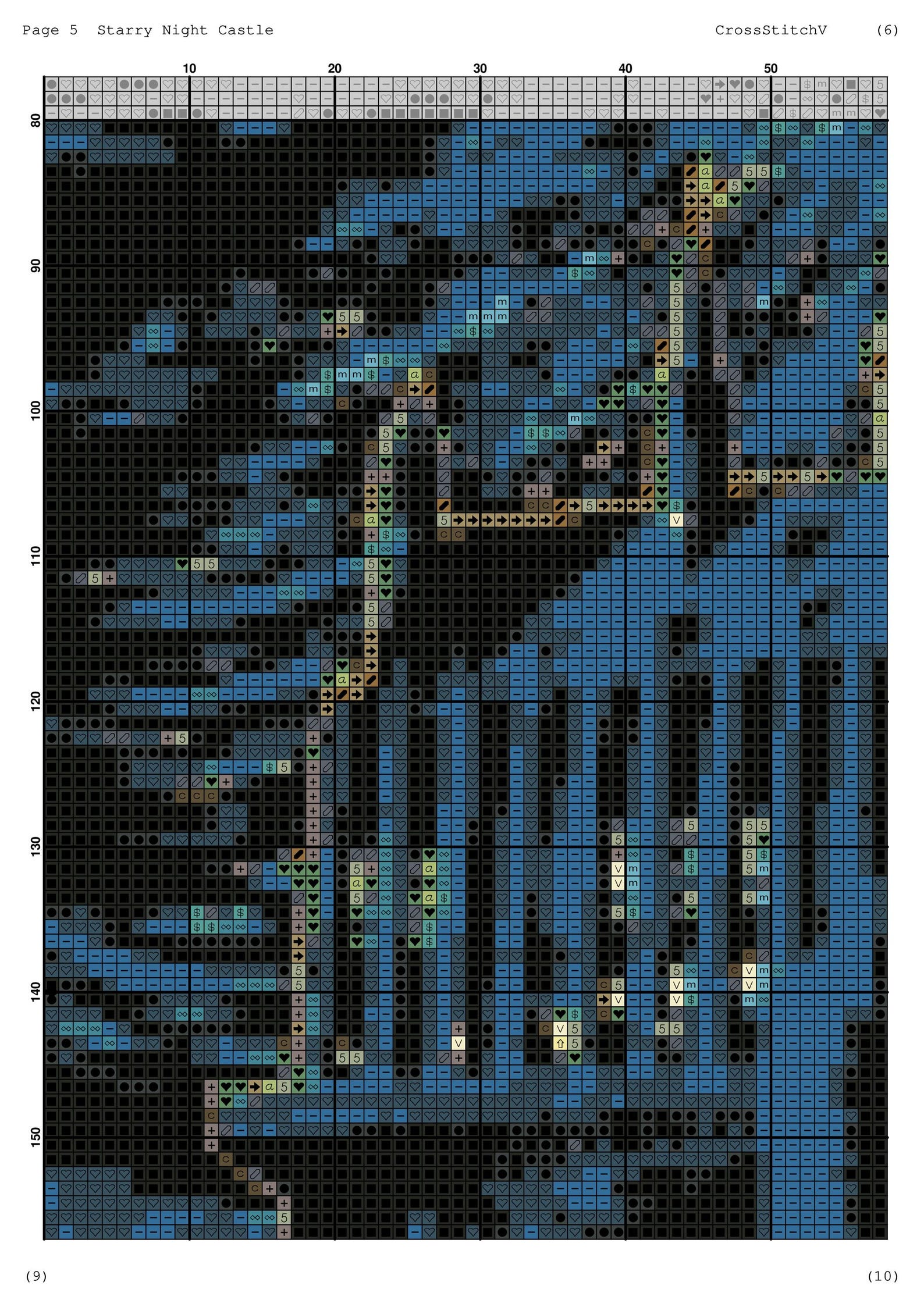 Wizard Embroidery Design, Magic Castle Cross Stitch Pattern, Instant ...