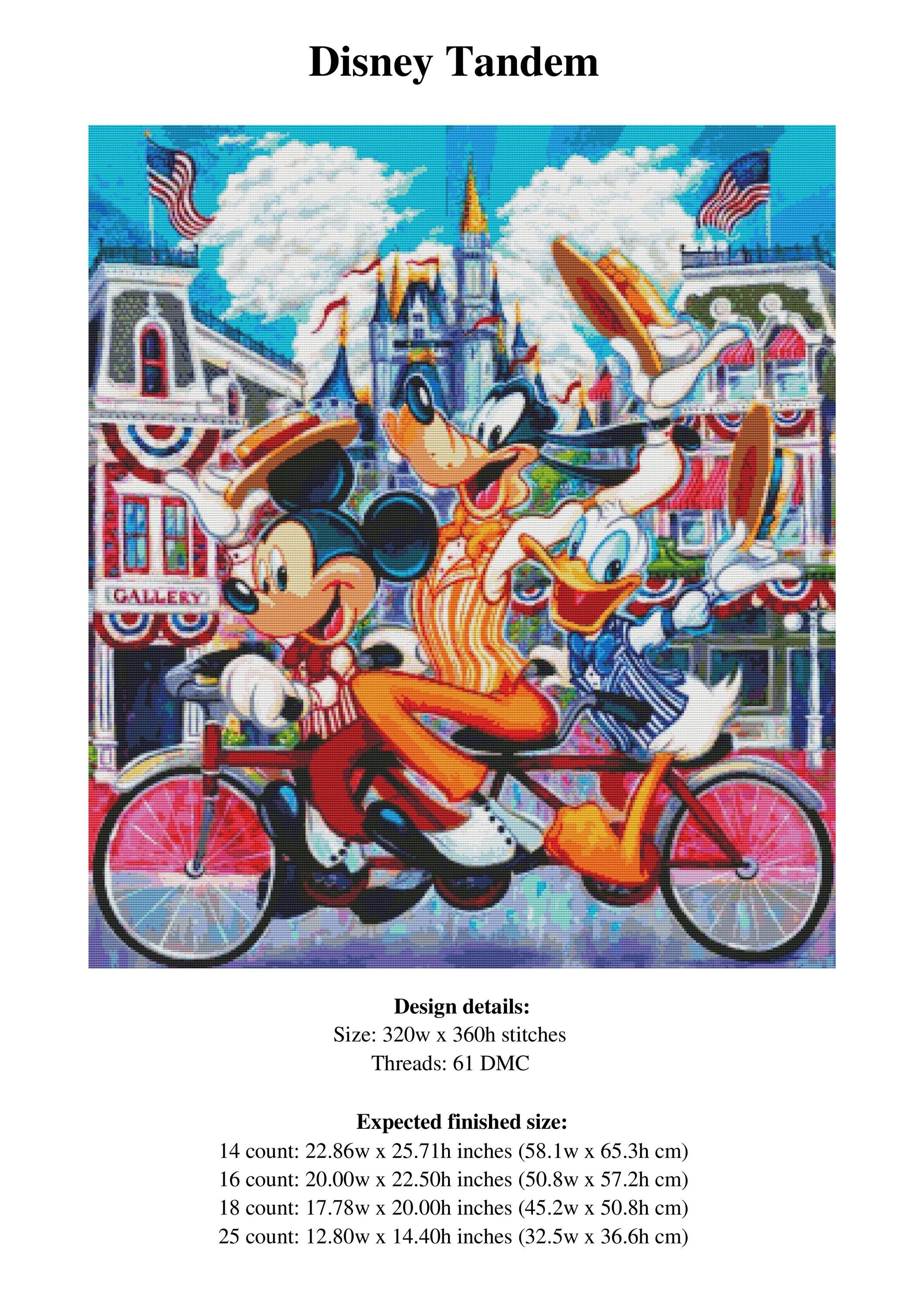 Mickey Mouse Cross Stitch Pattern / Cartoon Cross Stitch Pattern ...