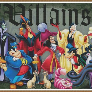 Villains Cross Stitch Pattern: Maleficent, Evil Queen (PDF Chart ...