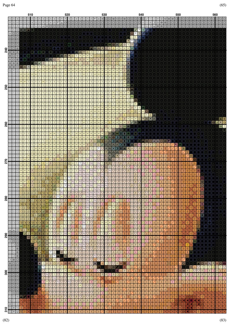 Cartoon Cross Stitch Pattern / Large Cross Stitch Pattern / Mickey ...
