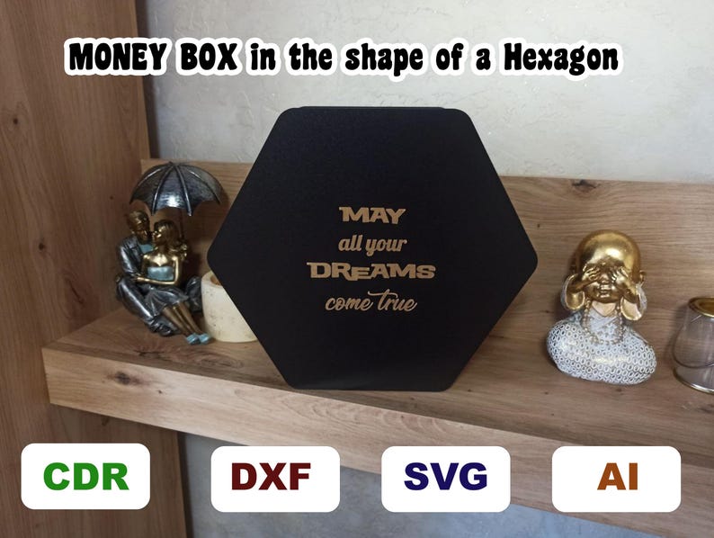 Hexagonal Money Box – Laser Cut Files (cdr, Dxf, Svg) – You Can ...