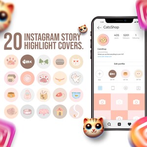 Watercolor Cats Life Instagram Highlight Icons | Watercolor ...
