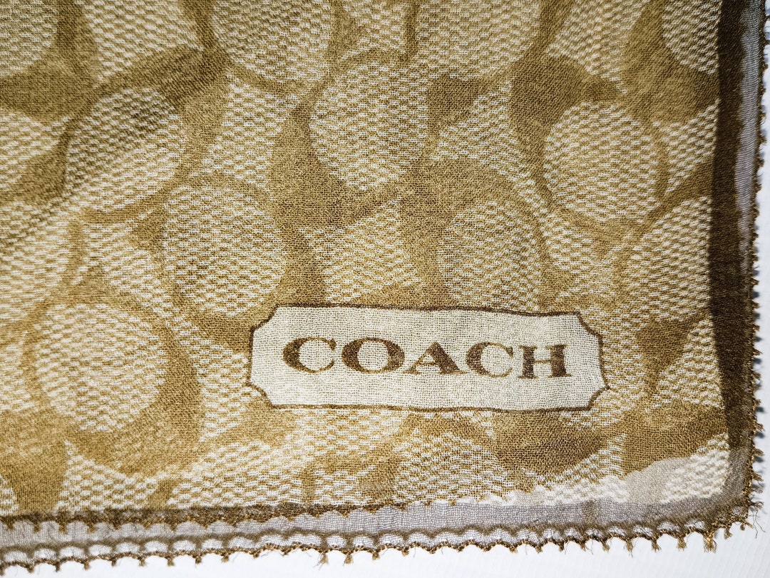 COACH USA Long Rectangular Monogram Logo Signature Brown Beige Designer ...