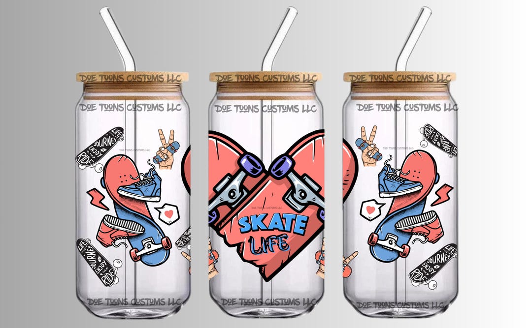 Skateboard Cup Wrap Design - Etsy