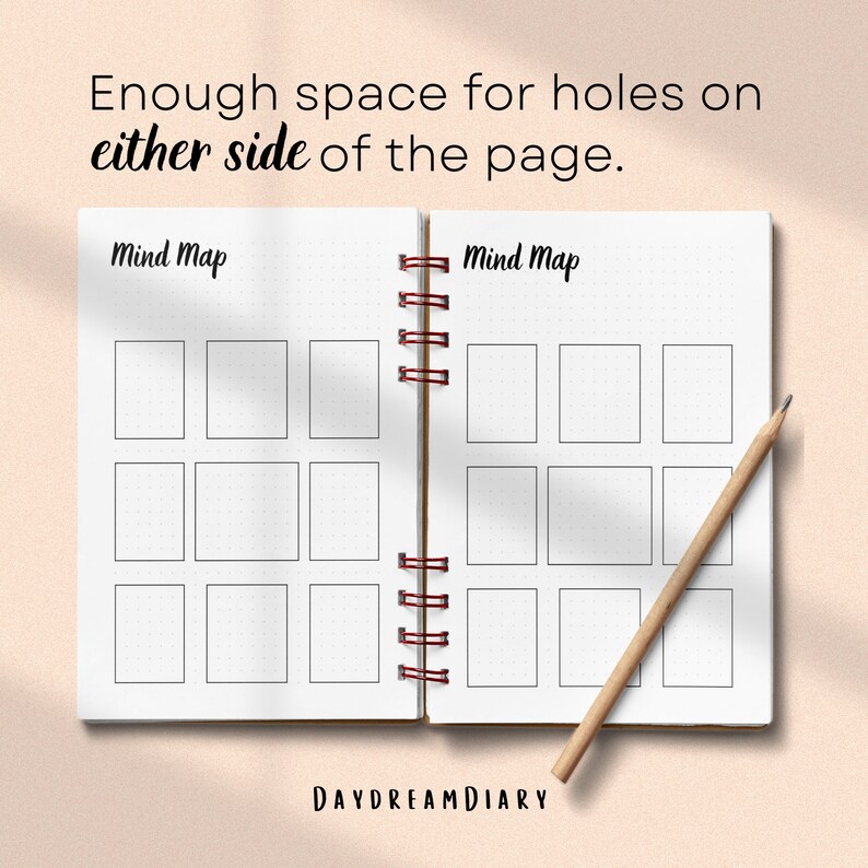 Mind Map Printable A5 PDF, Student Academic Printable Planner Template ...