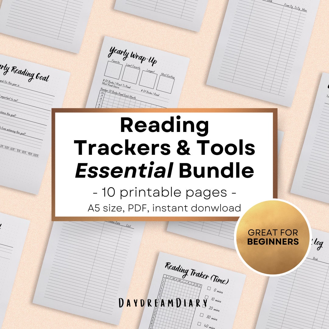 Leseplan A5 PDF zum Ausdrucken, Printable Leseplan, Buch Journal A5 ...