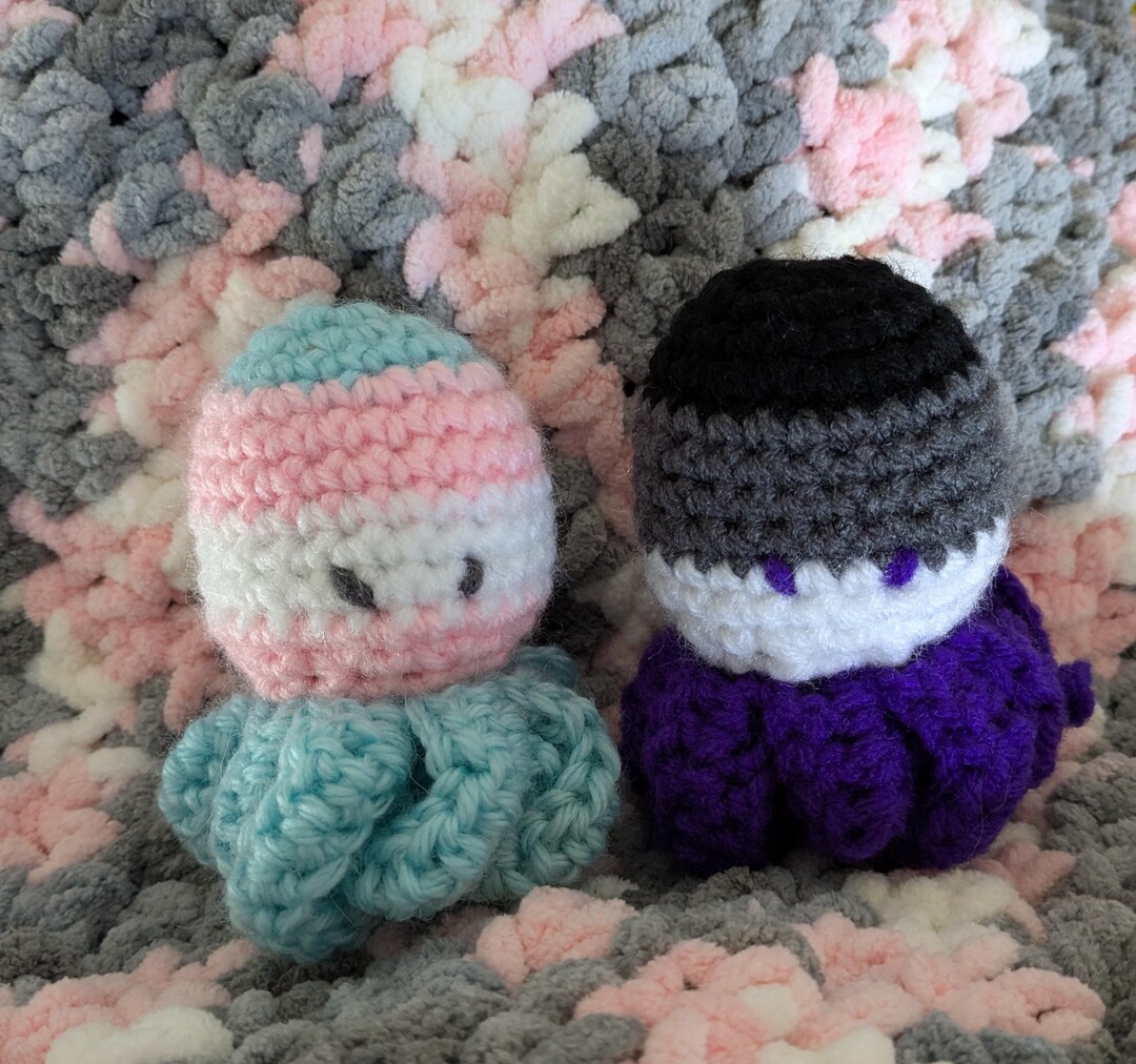 Crochet Octopus, Transgender and Asexual Pride Flag Inspired - Etsy