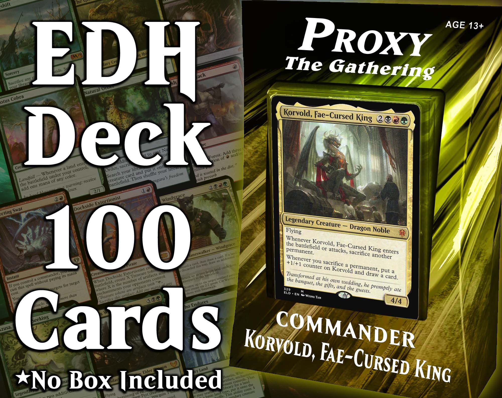 Korvold, Fae-cursed King EDH Deck 100 Proxy Karten Premium Qualität - Etsy