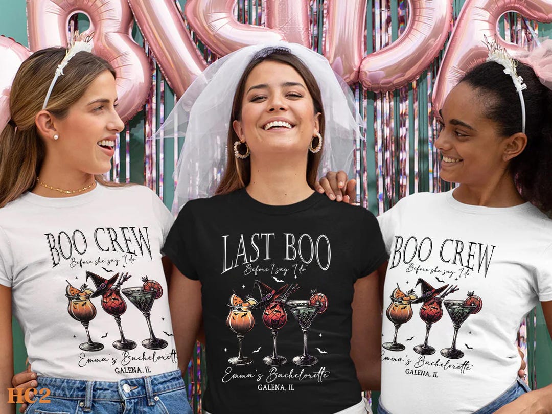 Lasr Boo Shirts, Boo Crew Shirt, Funny Halloween Bachelorette Party ...