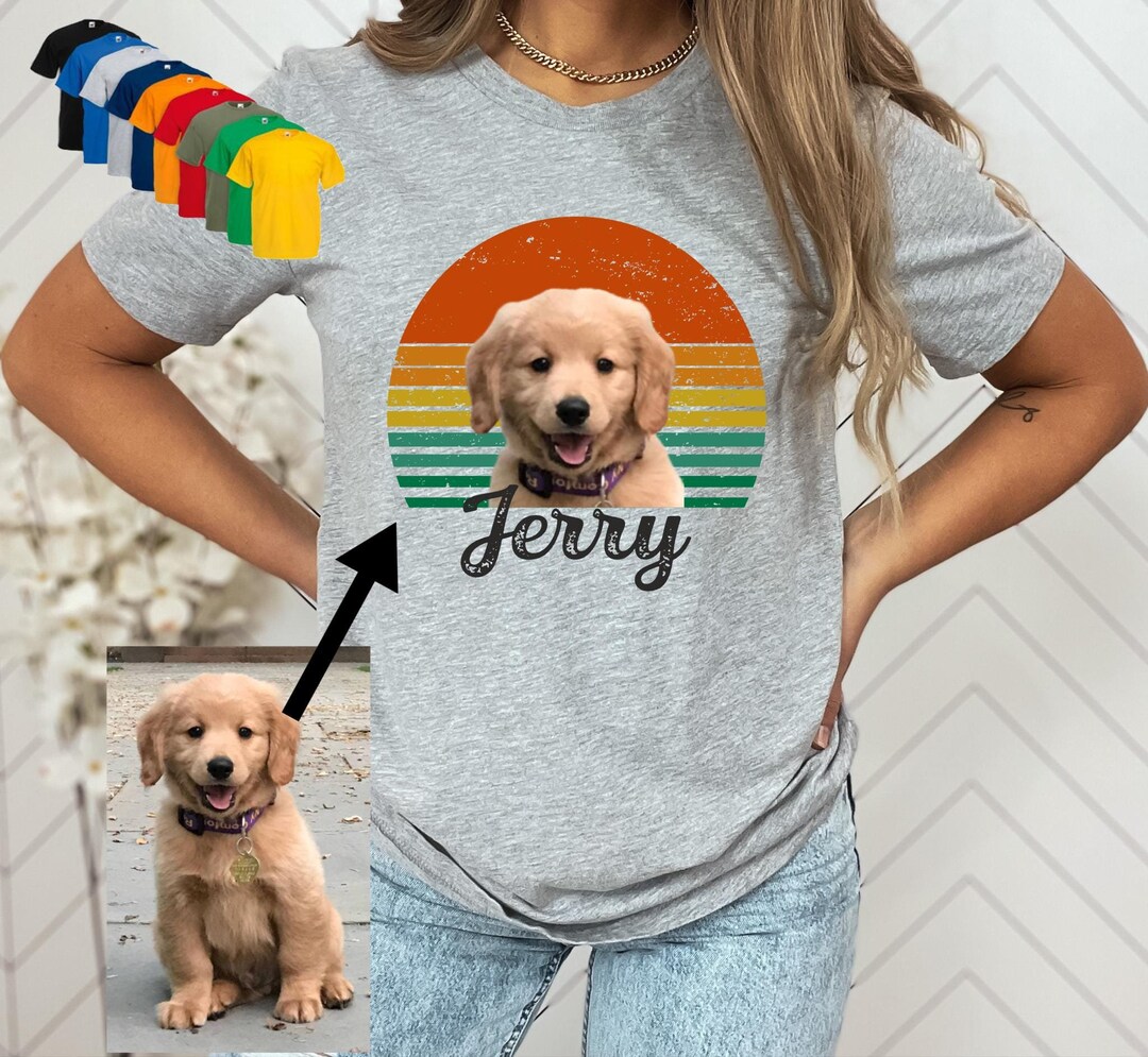 Custom Dog Shirt, Custom Pet Shirt With Vintage Portrait, Personalized ...