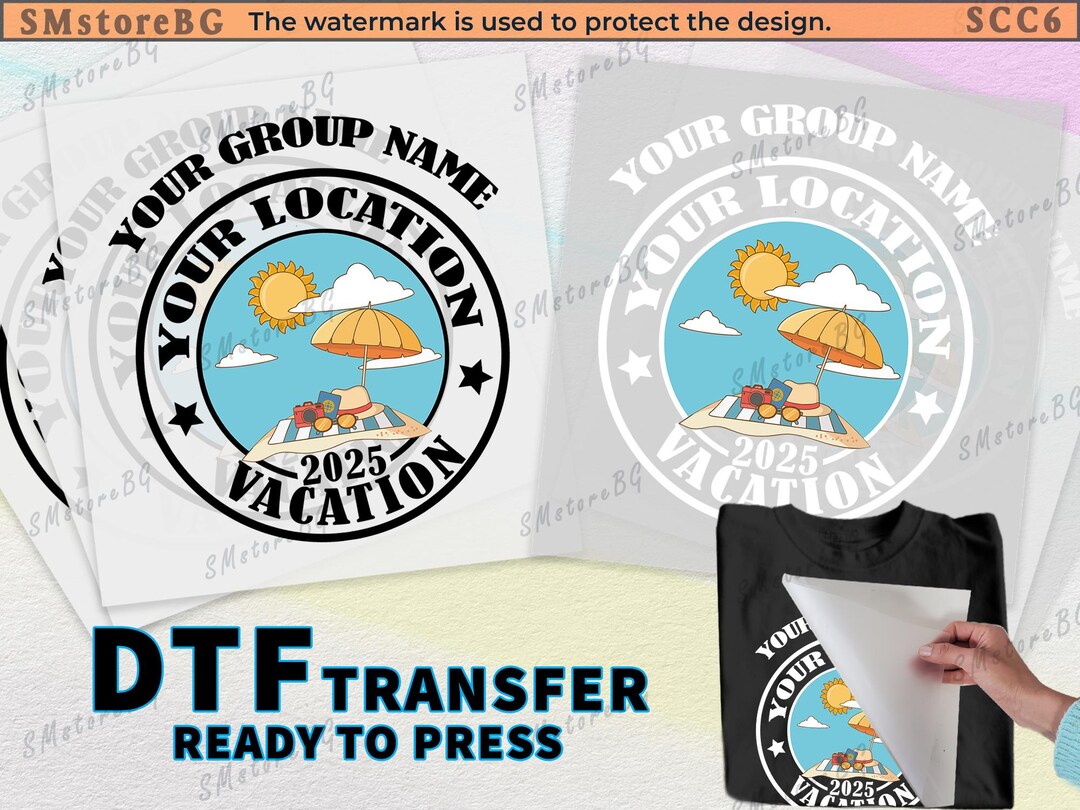 Custom Family Vacation DTF Transfer for Shirts , Family Vacation Shirts ...