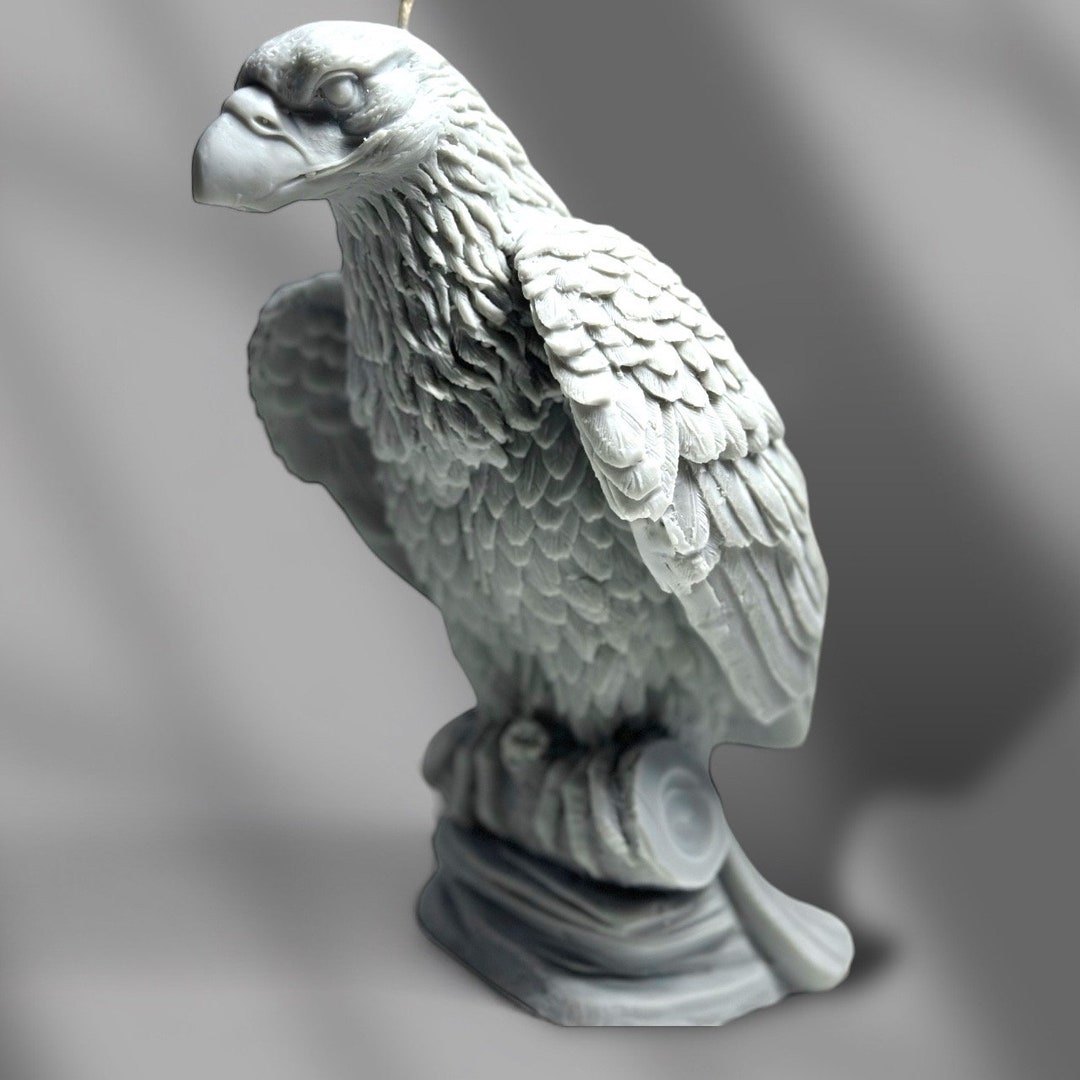 Sculptural Candle in the Shape of Eagle , Sitting Eagle on Branch ...