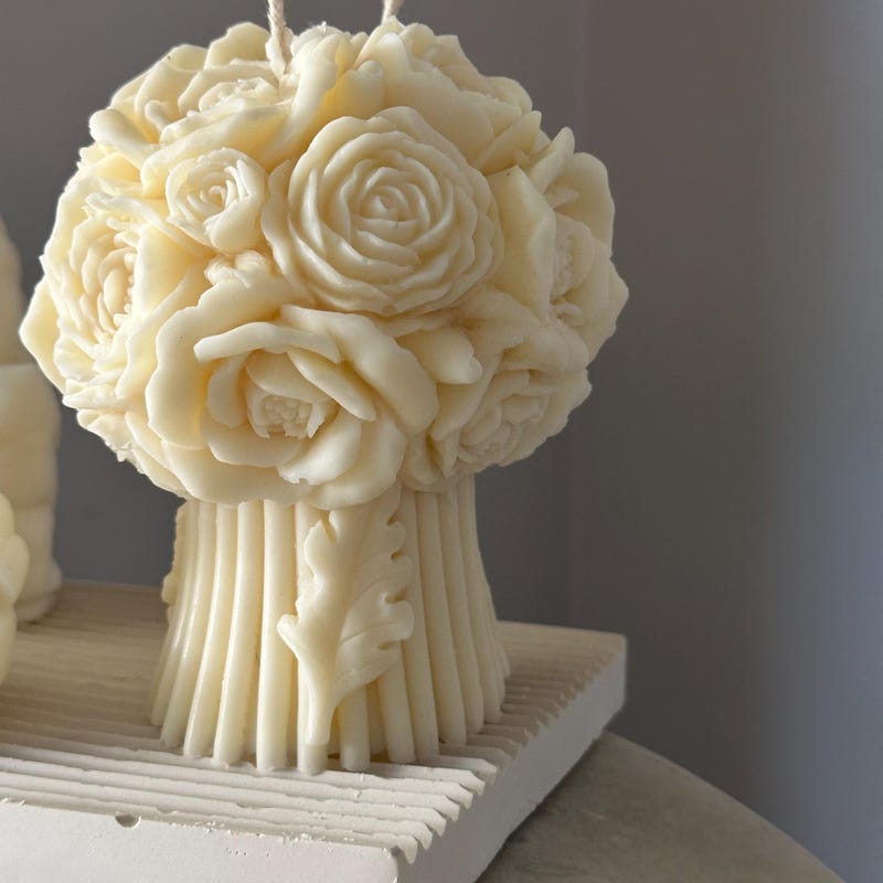 Candle Sculpted Flower - Etsy