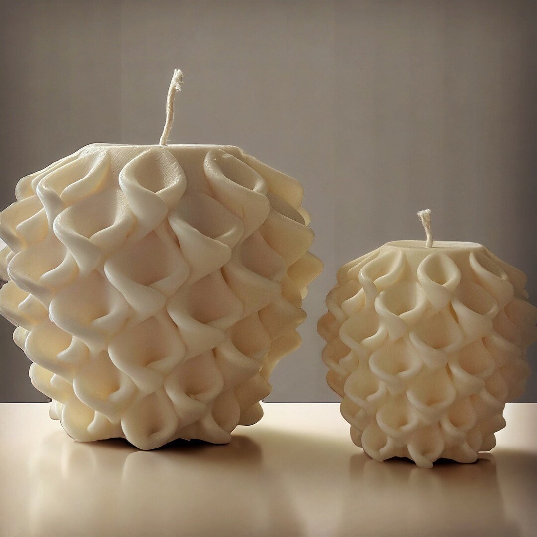 Wave Candle, Geometry Flower , Art Wax Candle, Irregular Geometric Wave ...