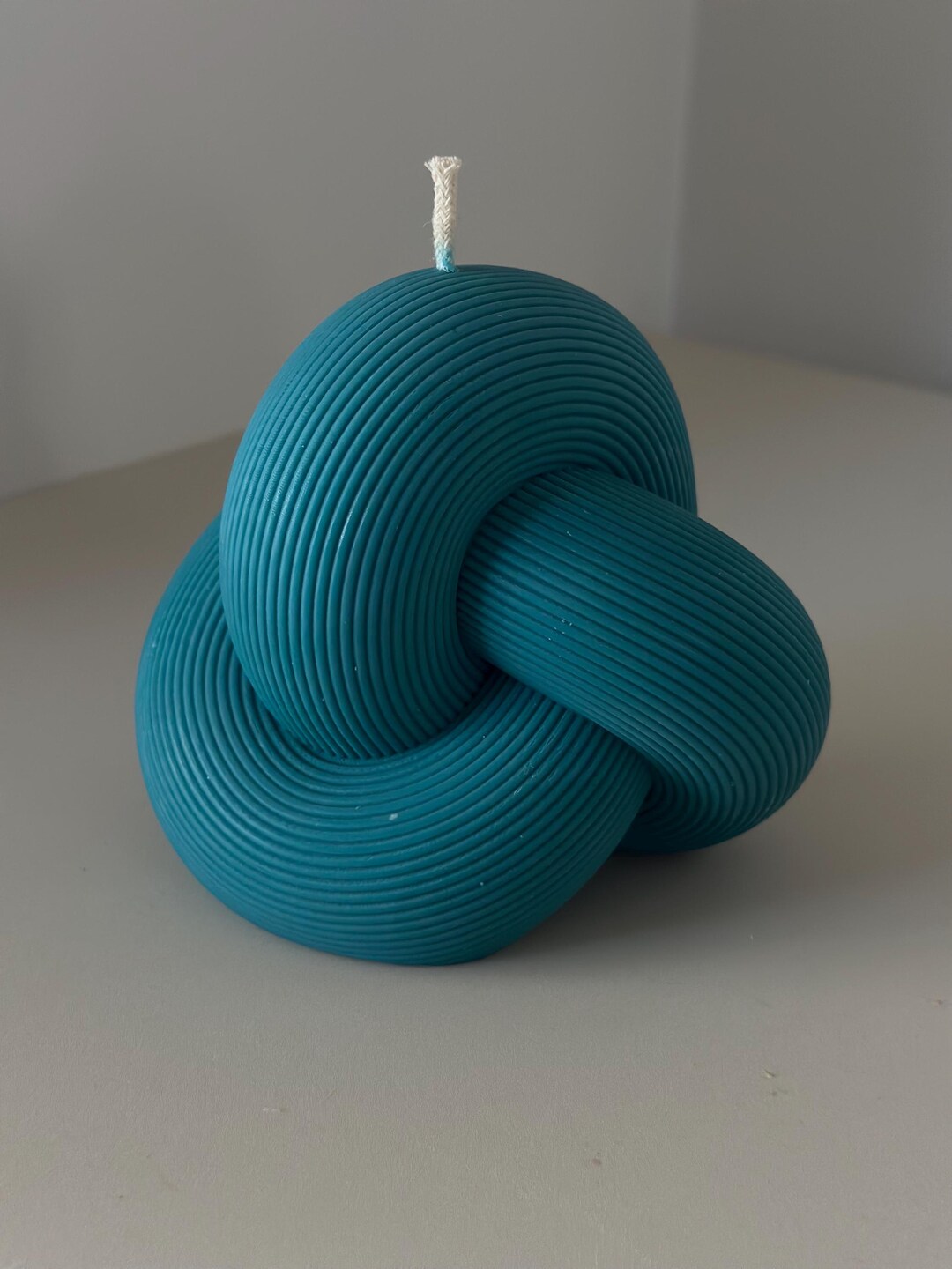 Modern Knot Candle, Ribbed Rope Candle, Abstract Decorative Candle ...