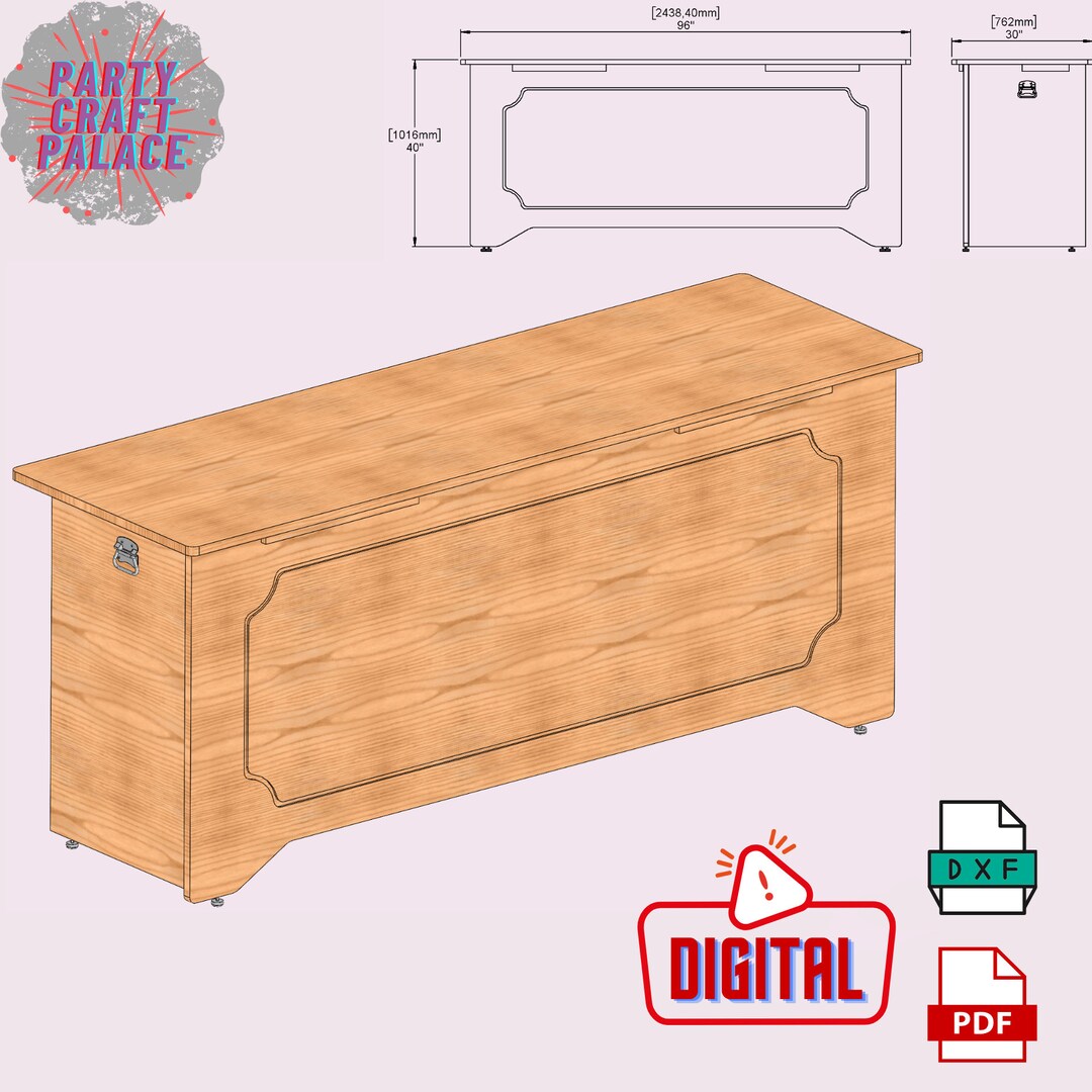 Foldable Party Bar Table With Exquisite CNC Router DXF Plans! Elevate ...