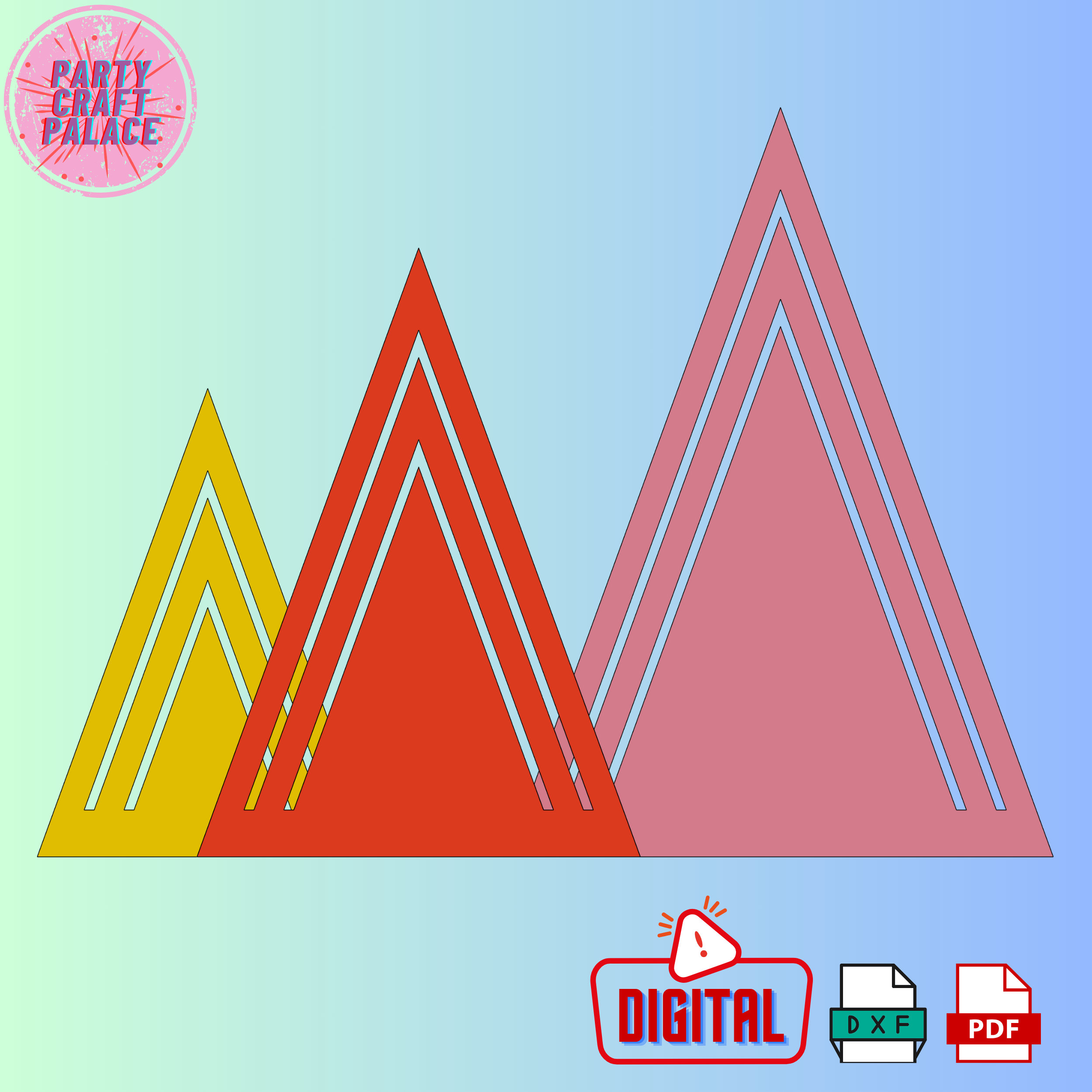 Triangle Party Backdrop DXF Plans for Party, Wedding and Birthday, CNC ...