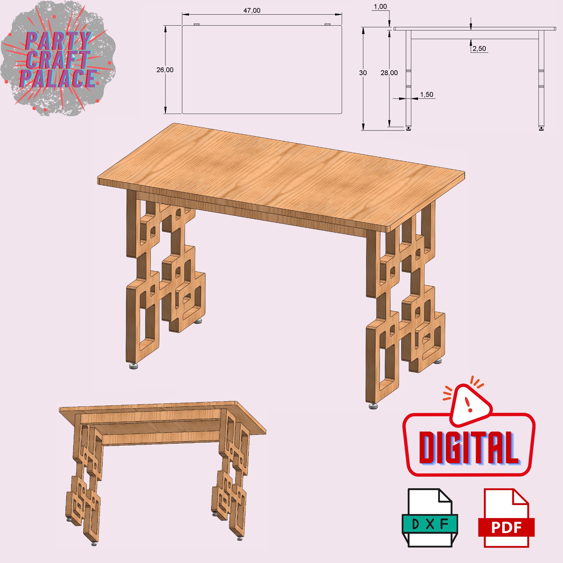 Serpentine Table Set - Unique DIY Banquet and Wedding Furniture - Etsy