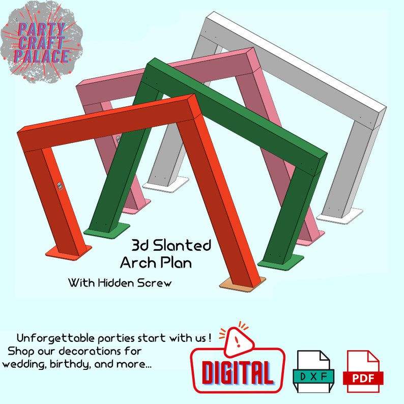 3D Slanted Backdrop Plans: DIY Wedding & Birthday Party Decor - Etsy