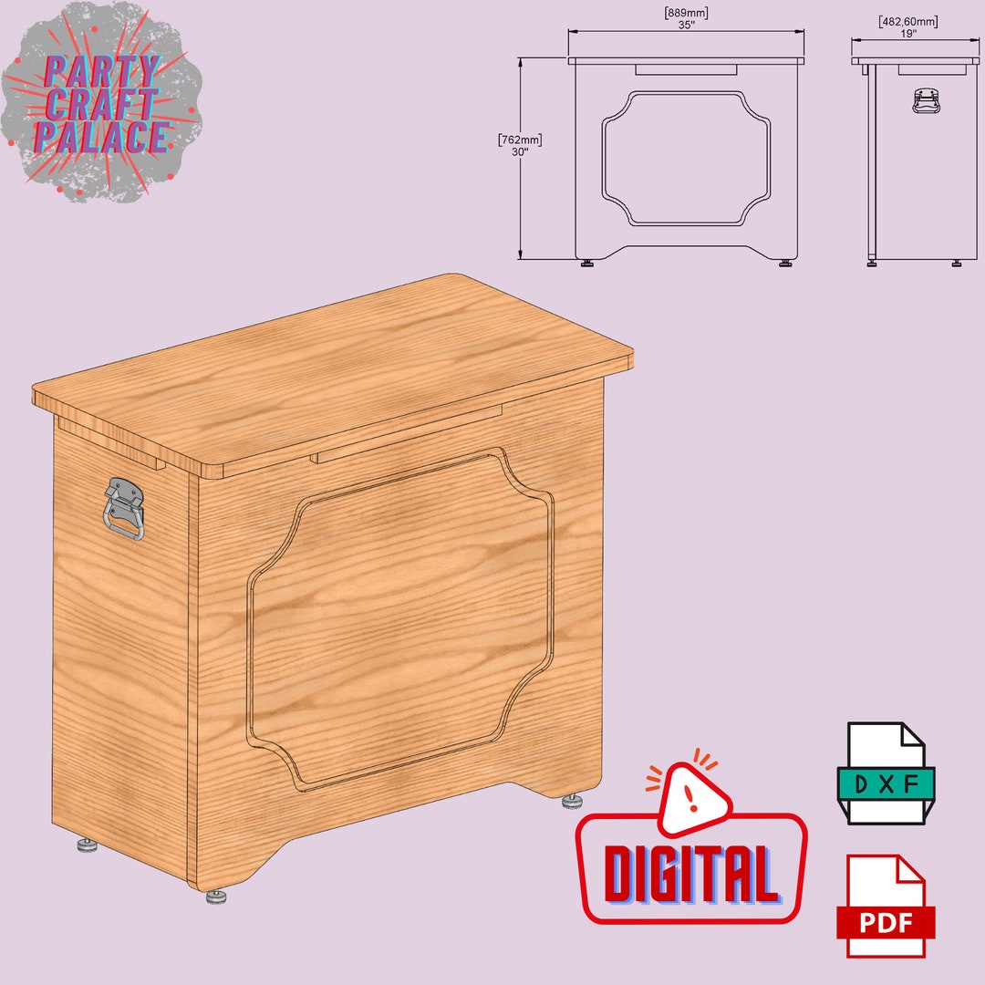 Party Bar Table Plans: Foldable Design - CNC Ready Files - Etsy