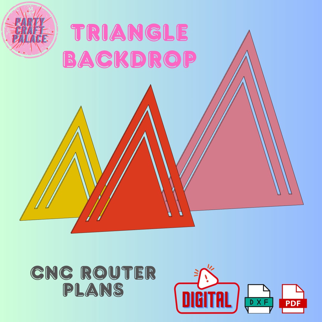Triangle Party Backdrop DXF Plans for Party, Wedding and Birthday, CNC ...