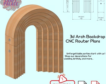 3D Arch DIY Wedding & Birthday Party Decor Plans - CNC Router DXF Files ...