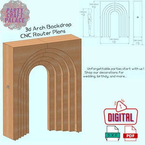 3D Arch DIY Wedding & Birthday Party Decor Plans - CNC Router DXF Files ...