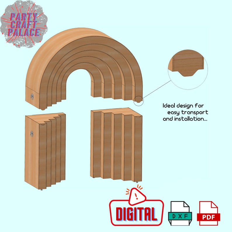 3D Round Top Arch Decor, DIY Wedding & Birthday (CNC DXF Files) - Etsy