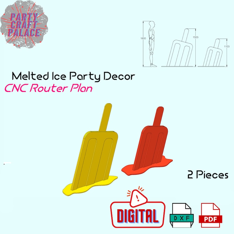 Ice-cream Decor Plans - CNC Router DXF for Wedding & Birthday, DIY ...