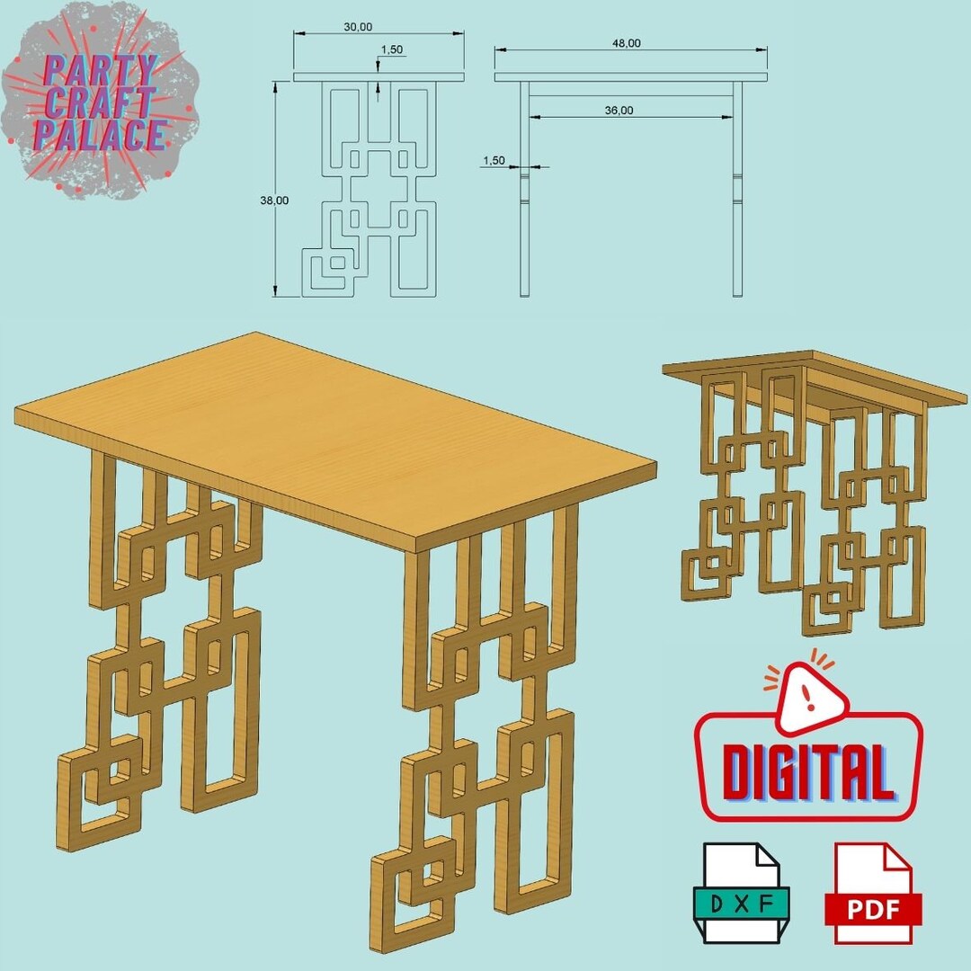 2 Party Table Design Files for All Special Occassions , Short and Long ...