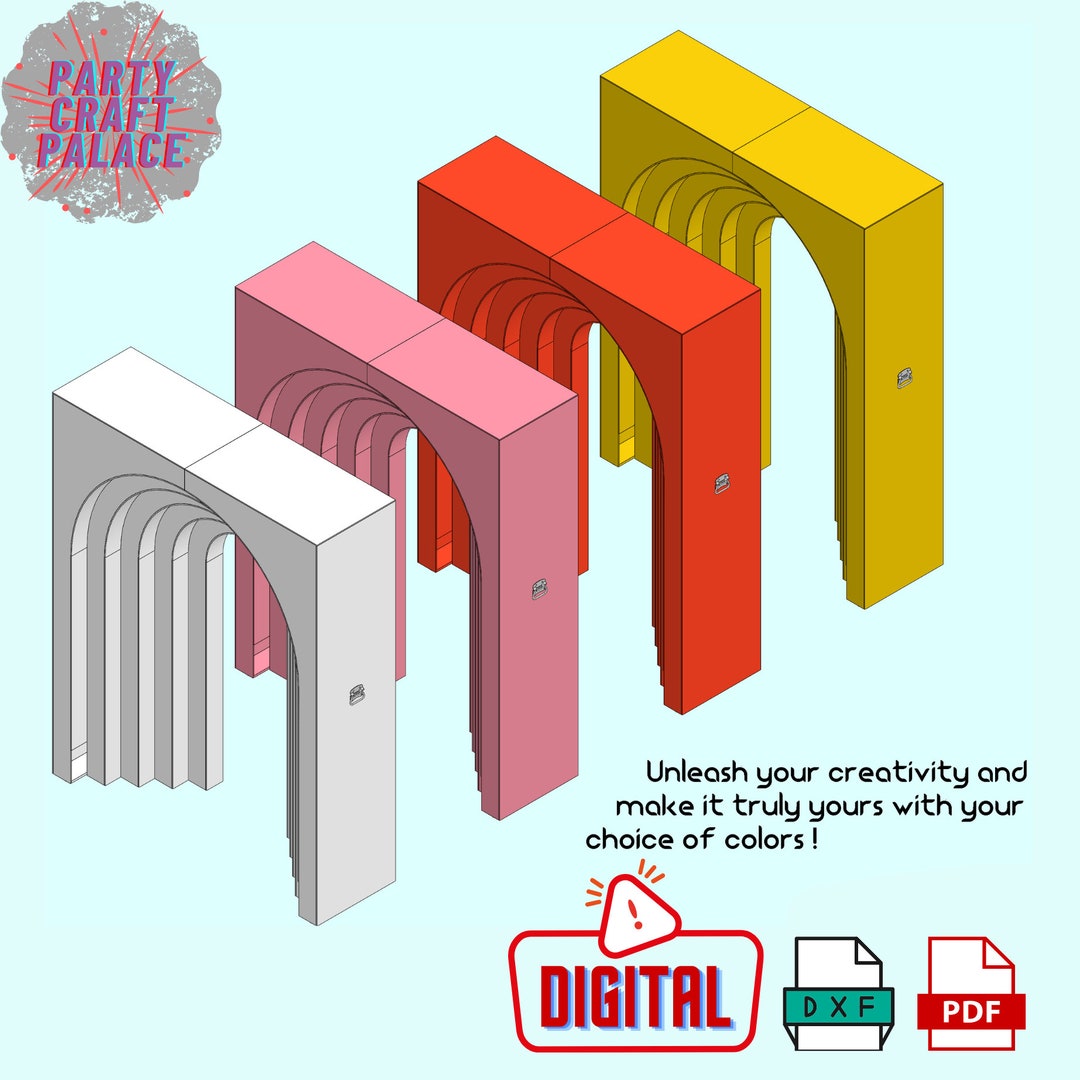 3D Arch DIY Wedding & Birthday Party Decor Plans - CNC Router DXF Files ...