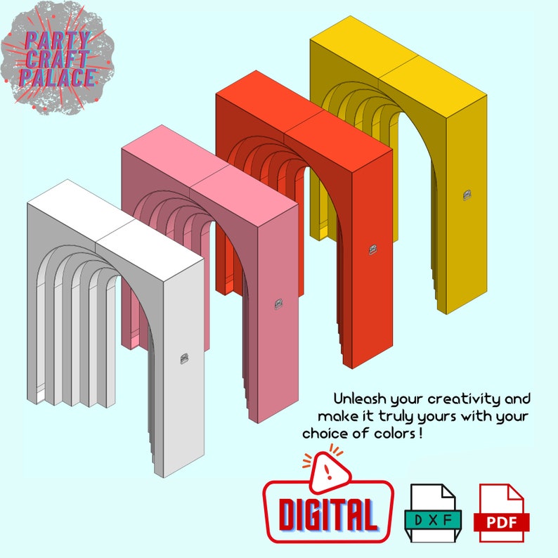 3D Arch DIY Wedding & Birthday Party Decor Plans - CNC Router DXF Files ...
