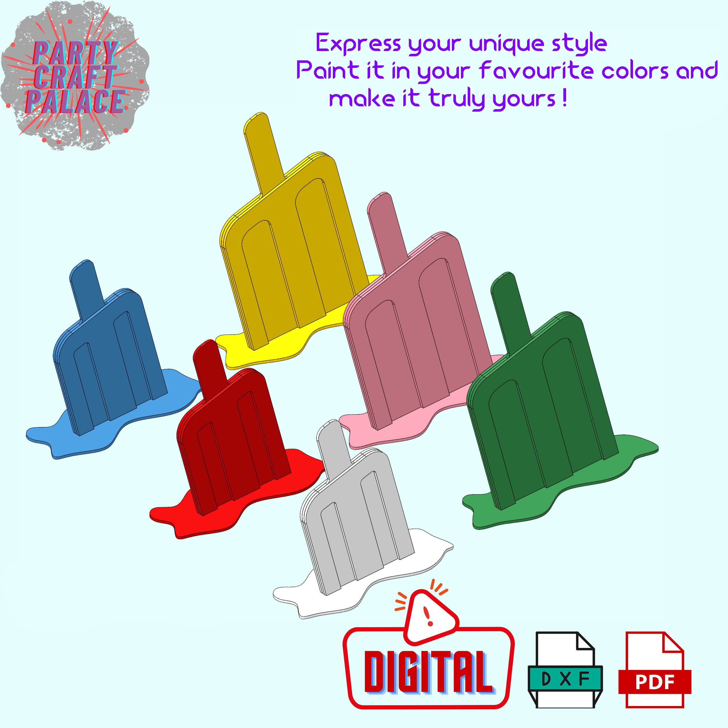 Ice-cream Decor Plans - CNC Router DXF for Wedding & Birthday, DIY ...