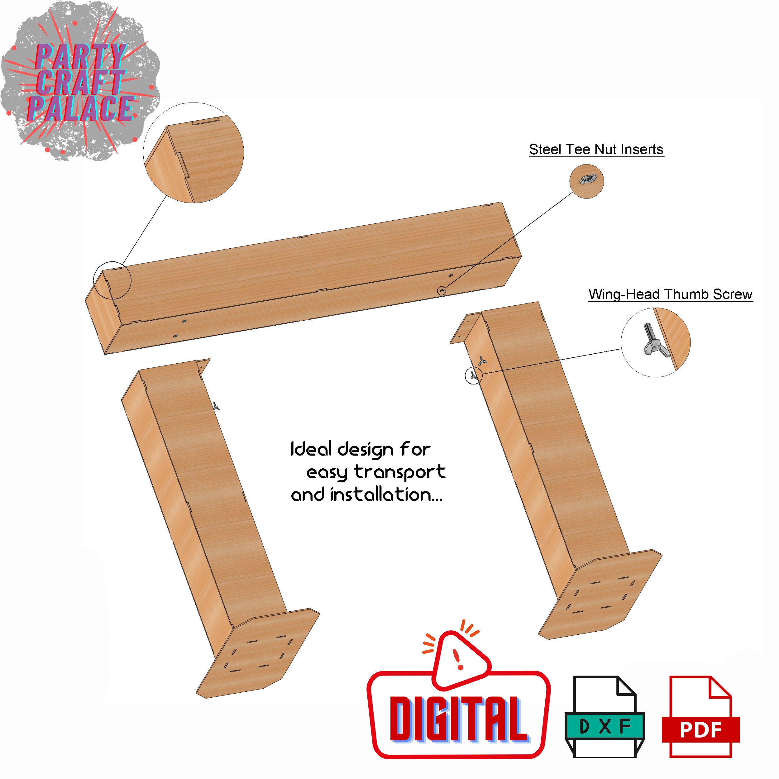 3D Geometric Arch Plans for Party, Plywood CNC Router DXF Plans, DIY ...