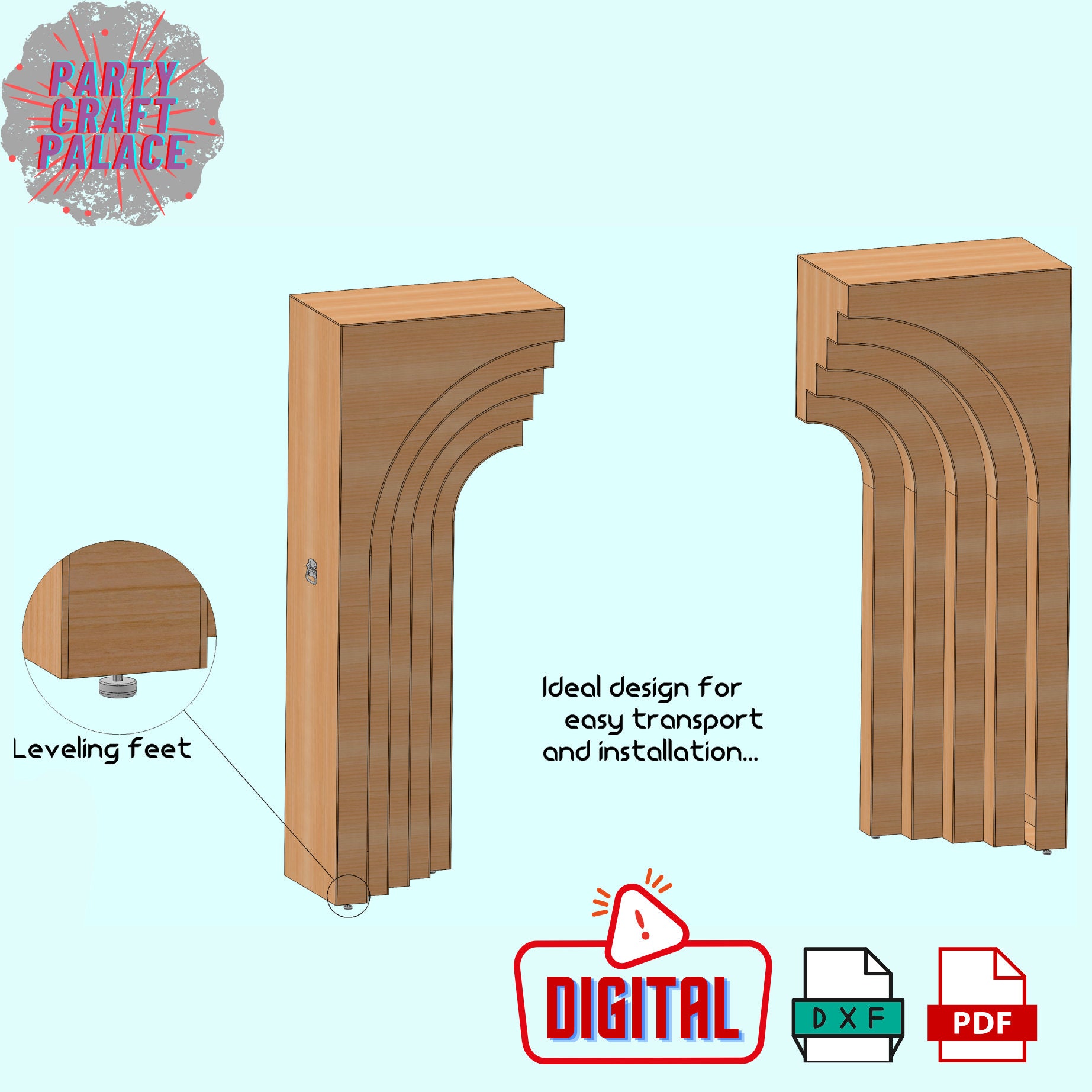 3D Arch DIY Wedding & Birthday Party Decor Plans - CNC Router DXF Files ...
