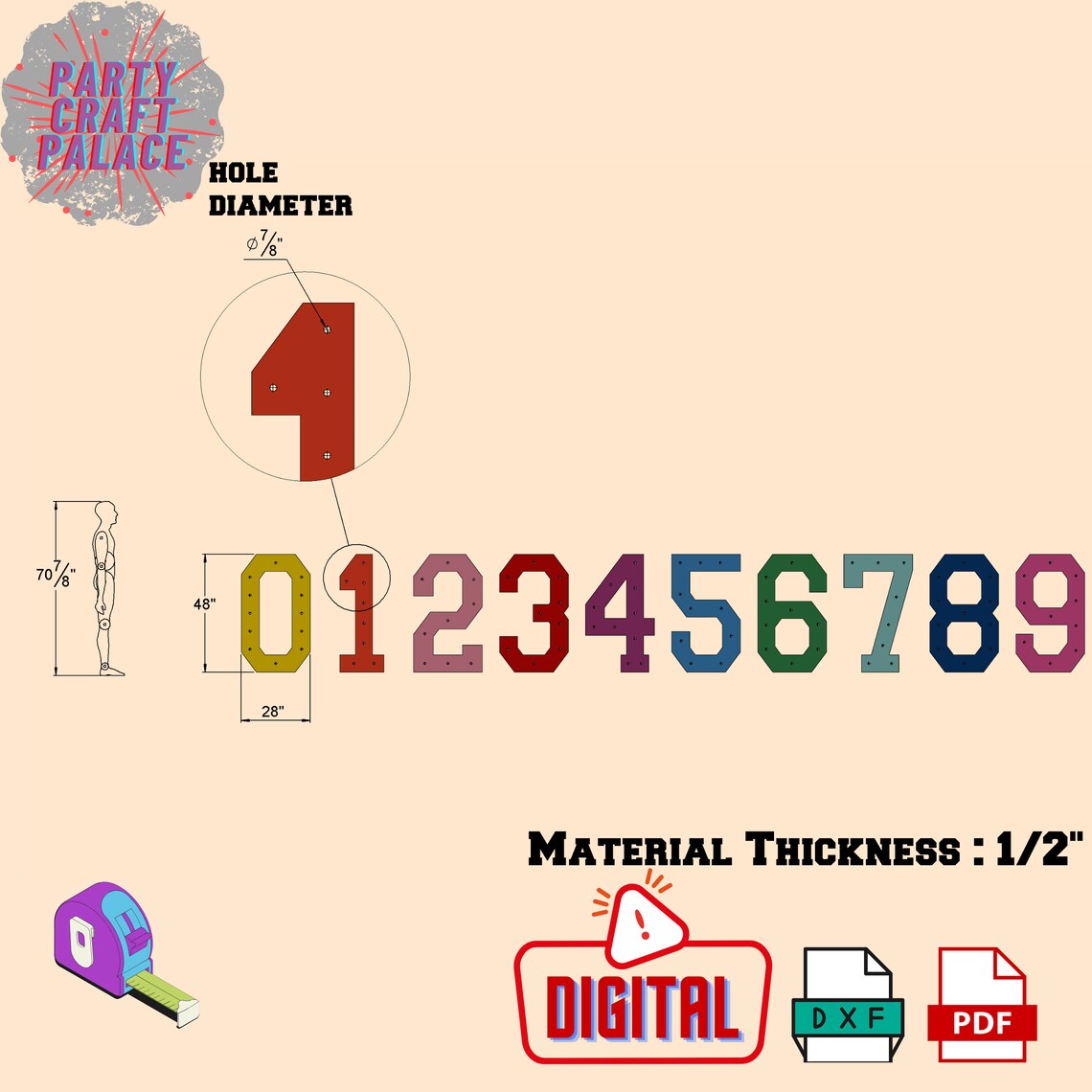 Marquee Number Cut Files: Digital CNC Templates (instant Download) - Etsy
