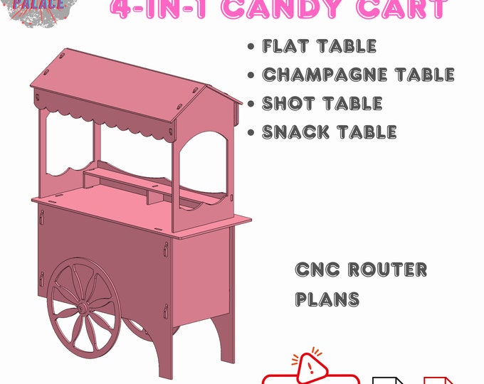 CNC Laser Candy Cart File (foldable) - Digital Download (this is Only a ...