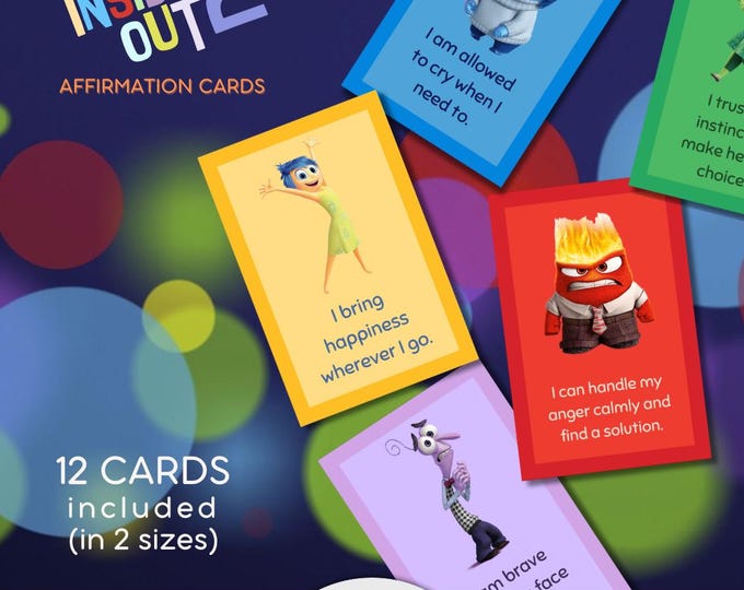 Inside Out 2 Printable Positive Emotion Digital Affirmation Cards - Etsy