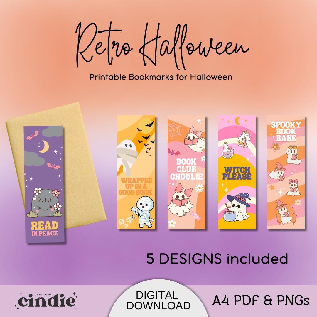 Printable Halloween Bookmarks | Kids Bookmark, Trick or Treat, Party ...