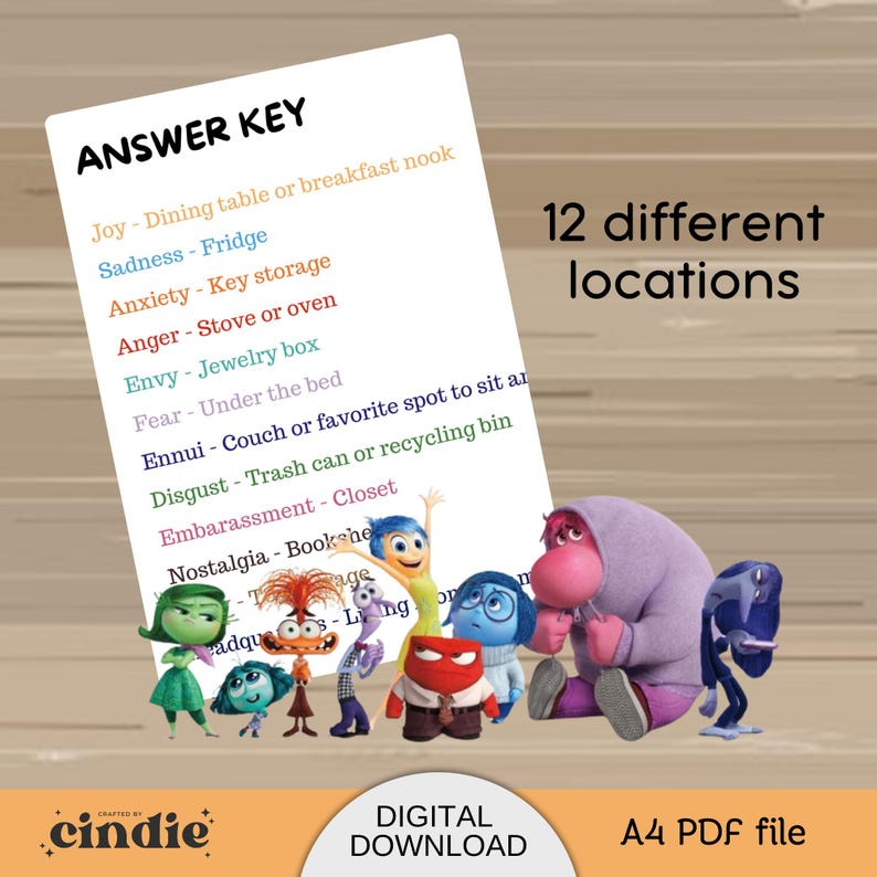 Kids Scavenger Hunt Game | Printable Inside Out 2 Cards - Birthday ...