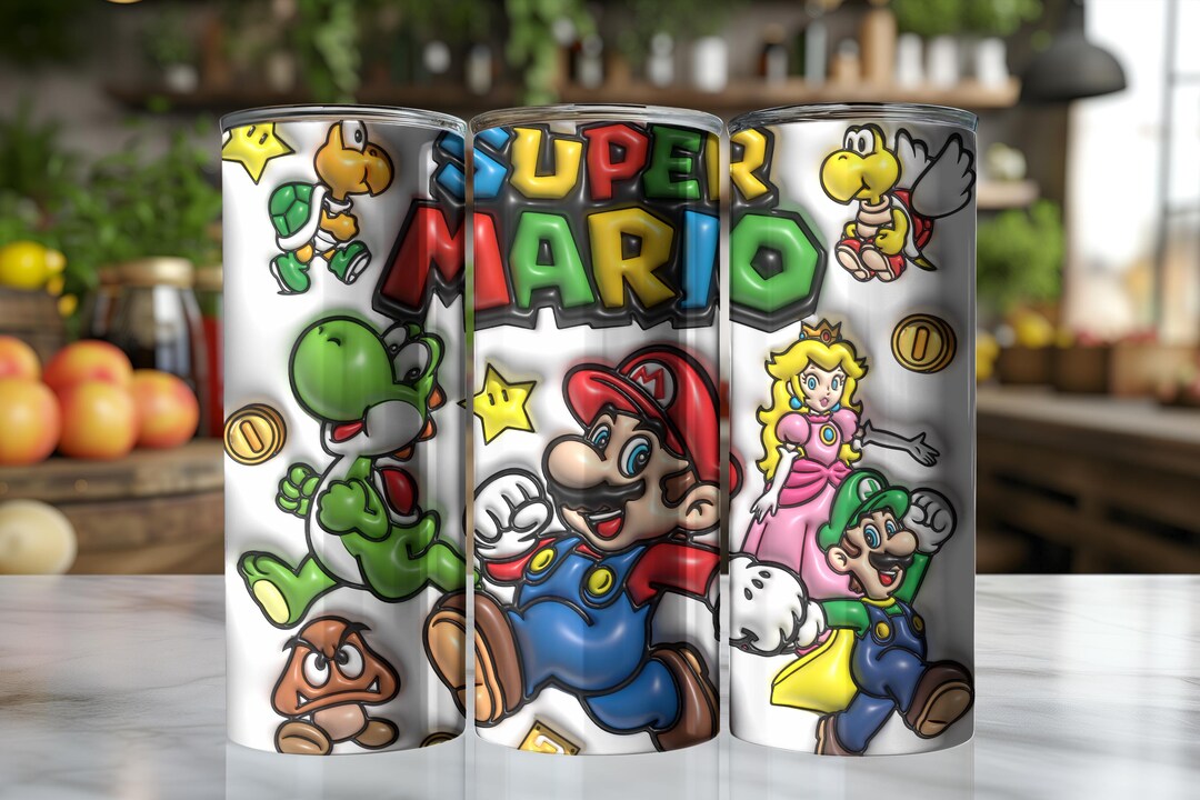 Super Mario 20oz Stainless Steel Tumbler - Etsy